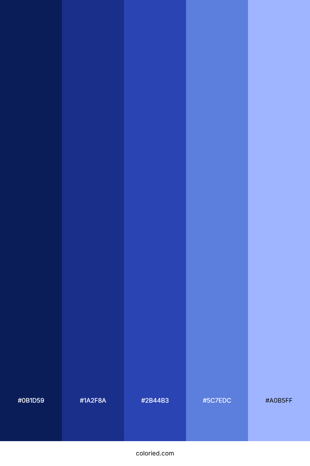 Monochromatic Blue Color Palette