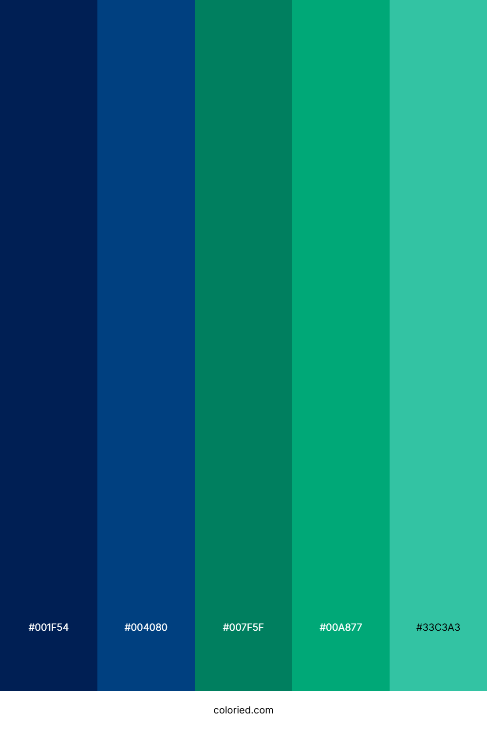 Navy Blue and Green Color Palette